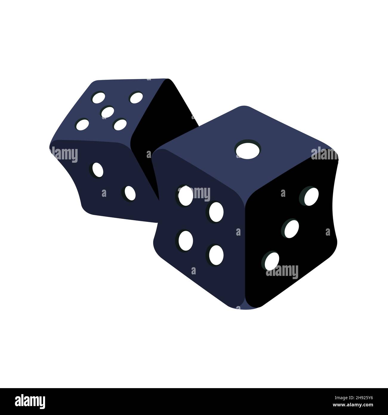 Dice - modern flat design single isolated object. Neat detailed image ...