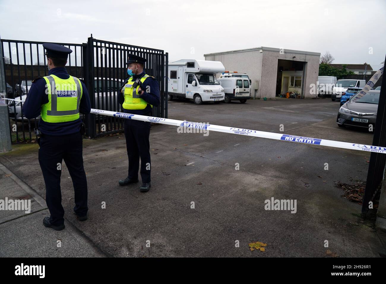 Members of An Garda at the scene of a shooting on Cookstown Road in ...