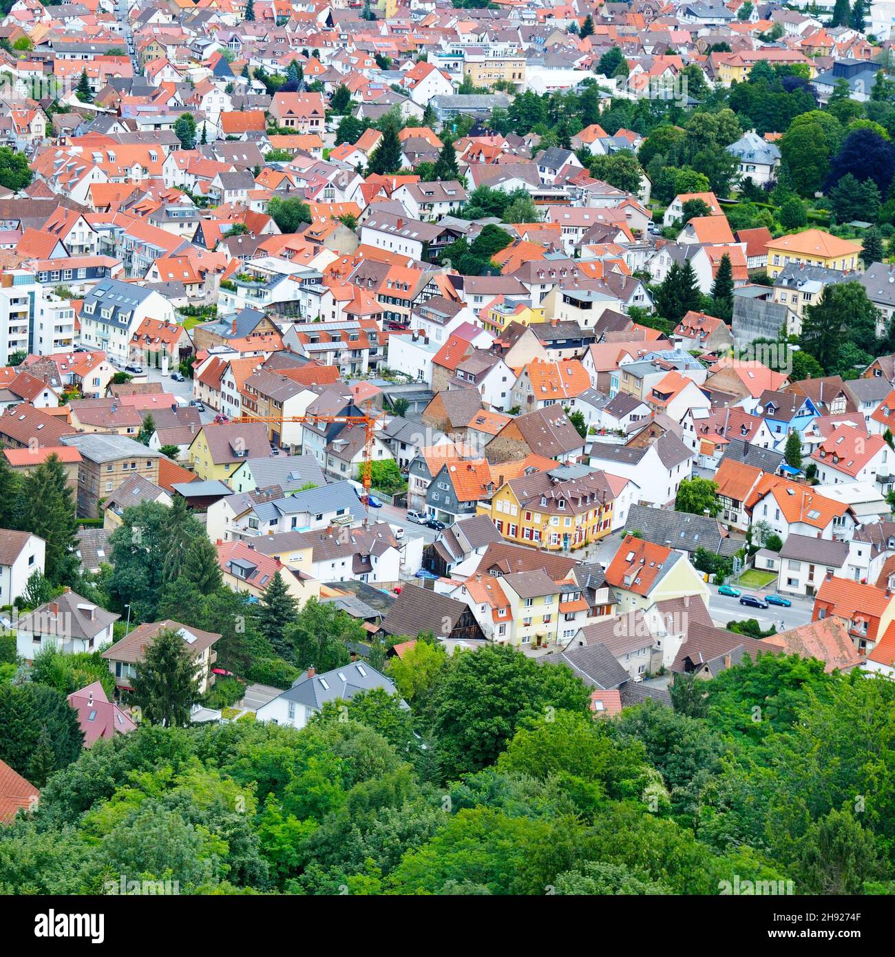 Beautiful panorama of the city. Germany. The type of roofs and streets ...