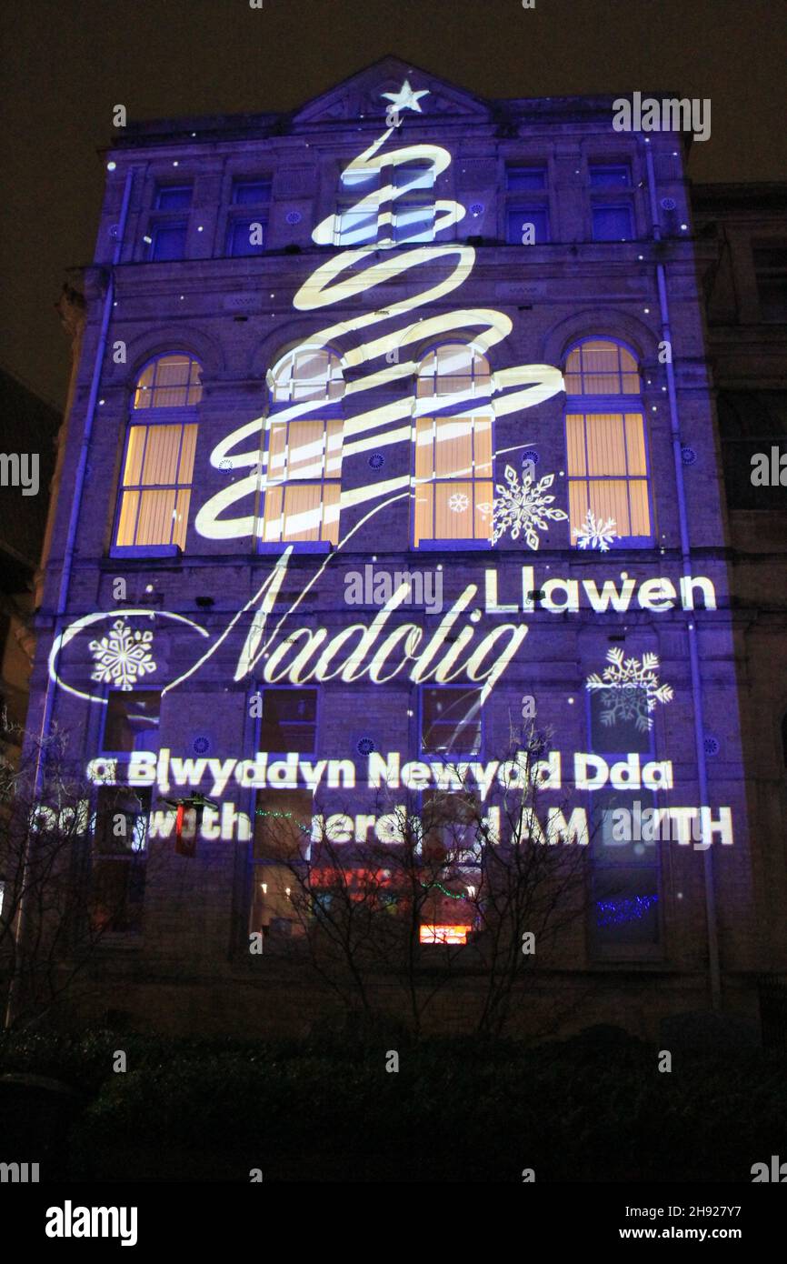 Cardiff illuminations at Christmas 2021 Stock Photo - Alamy