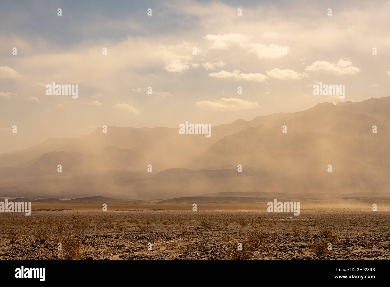 Road through desert in sandstorm hi-res stock photography and images ...
