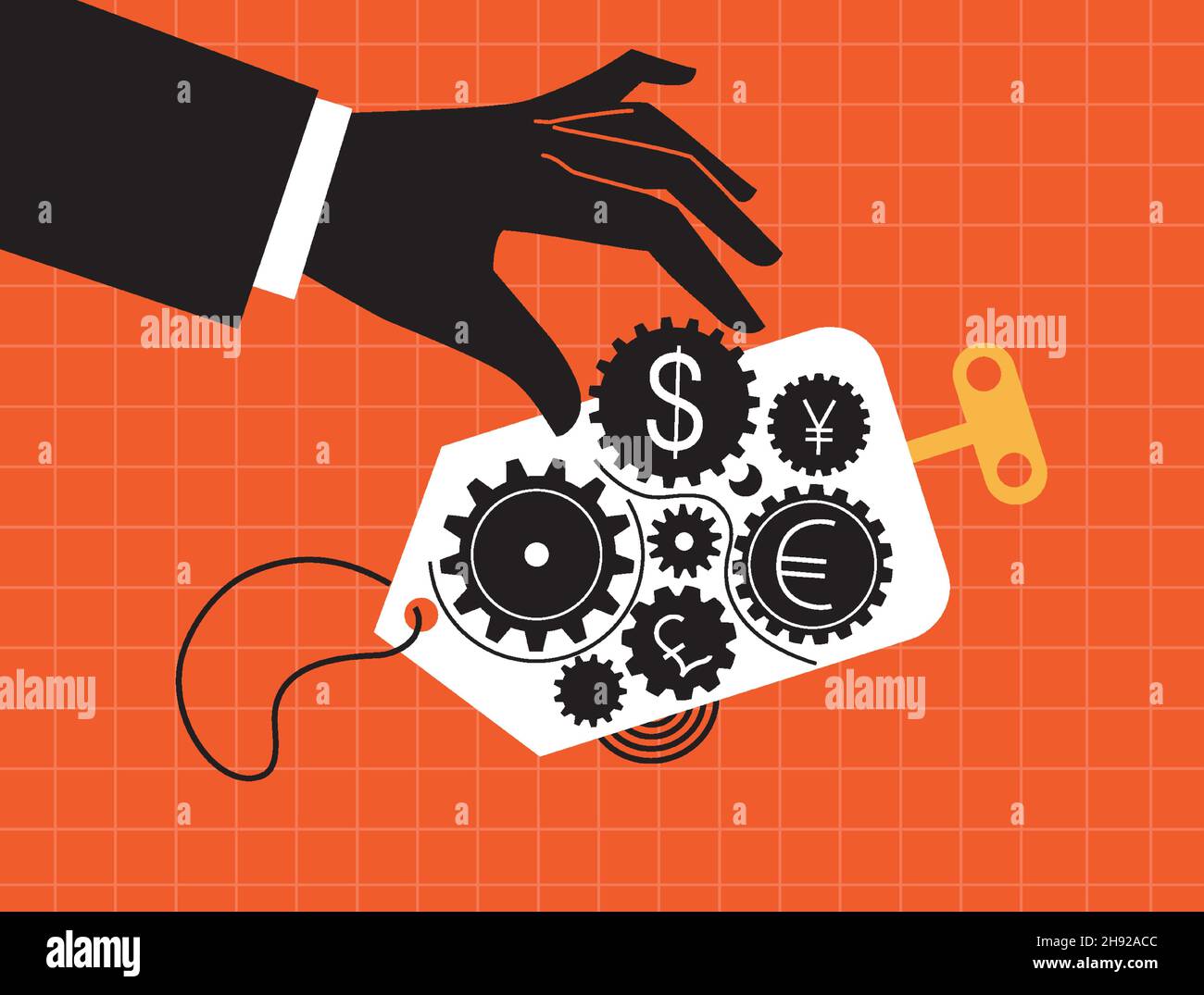 Euro inflation coins Stock Vector Images - Alamy