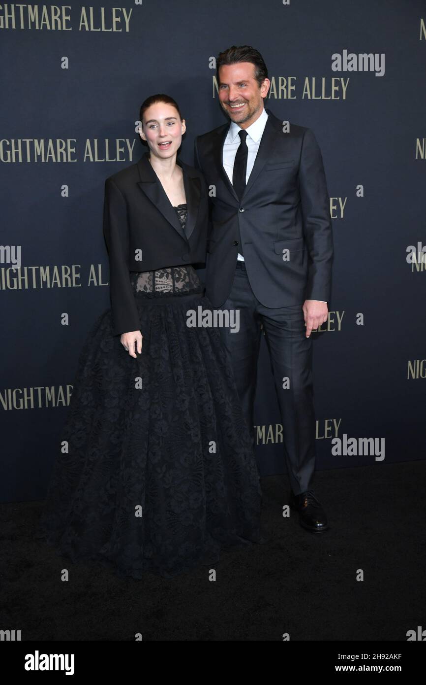 Rooney Mara and Bradley Cooper attend "Nightmare Alley" World Premiere ...