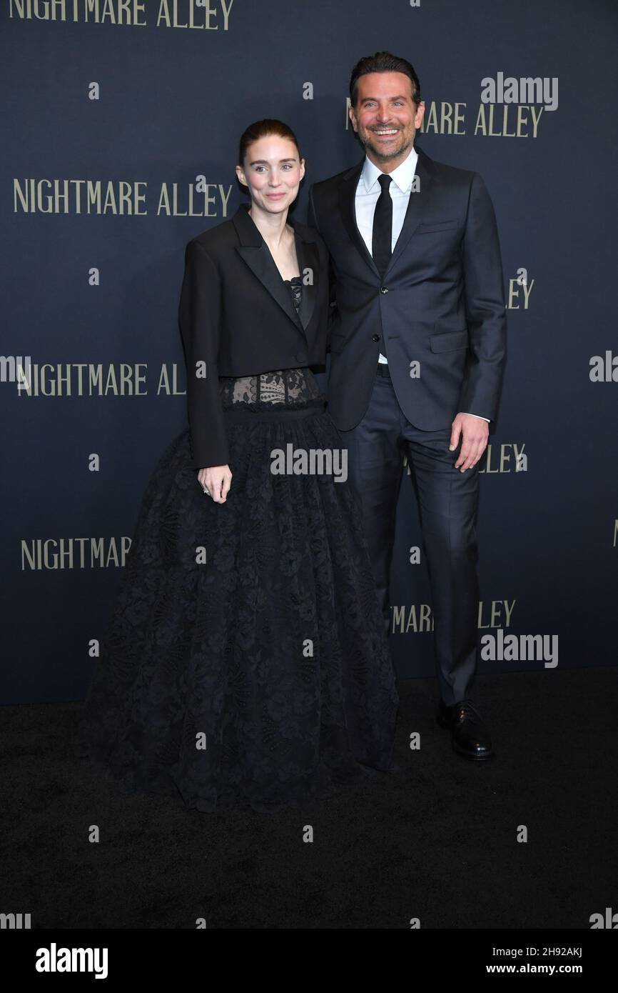 Rooney Mara and Bradley Cooper attend "Nightmare Alley" World Premiere ...