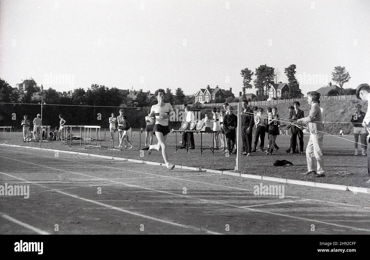 1964, historical, summertime and at a county schools sports day on a ...