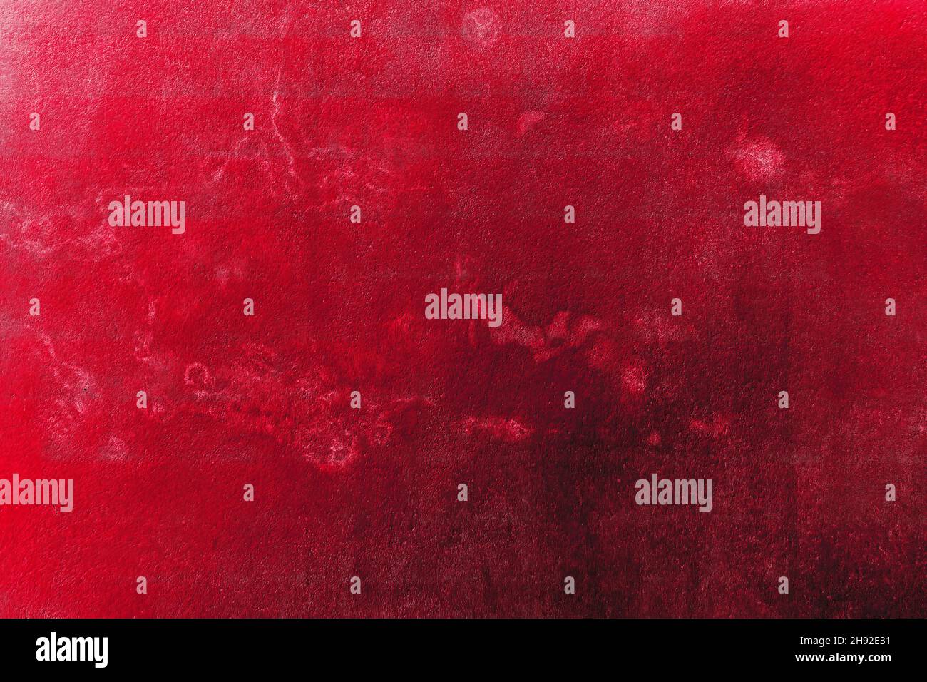 Red concrete plaster wall with damage spots and grunge textures Stock ...