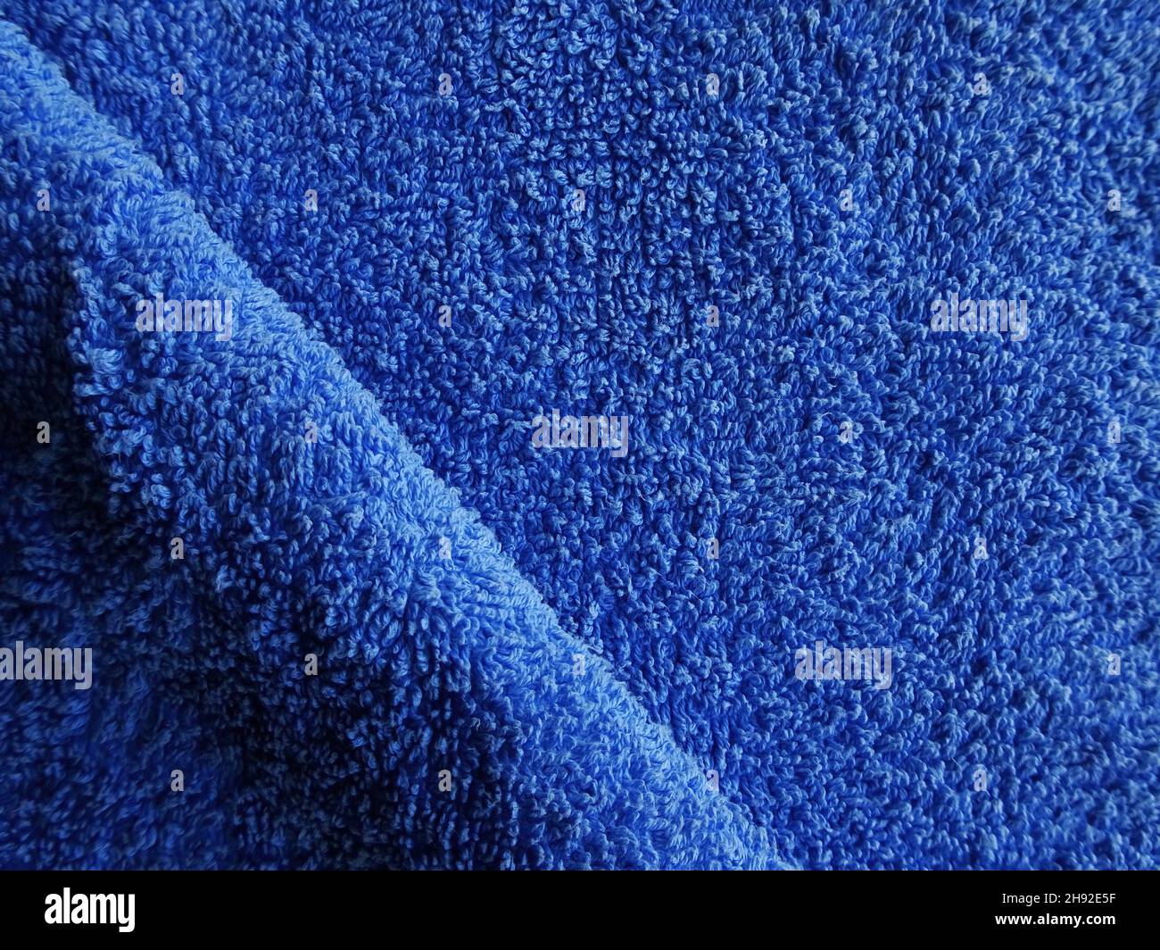 Blue bath towel background, texture Stock Photo - Alamy