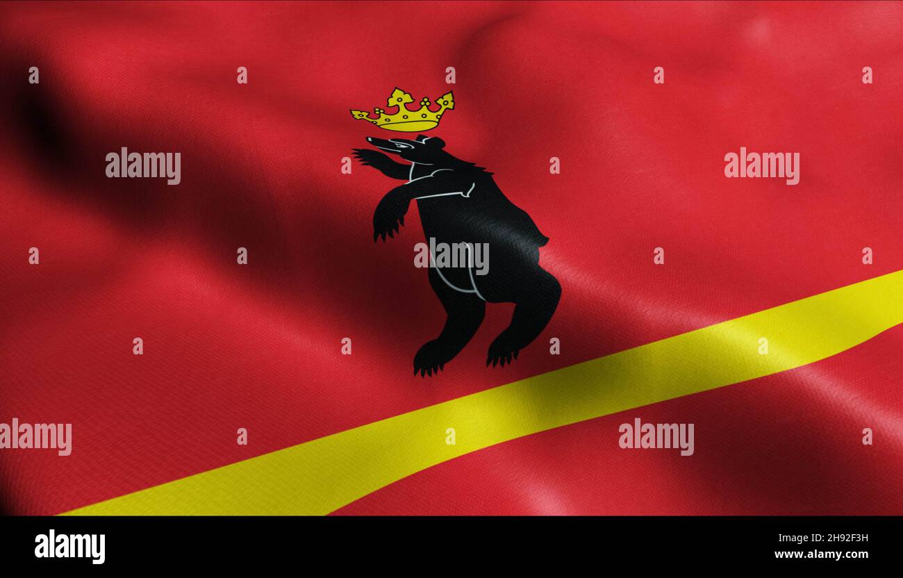 3D Illustration of a waving Poland city flag of Lukow Stock Photo - Alamy