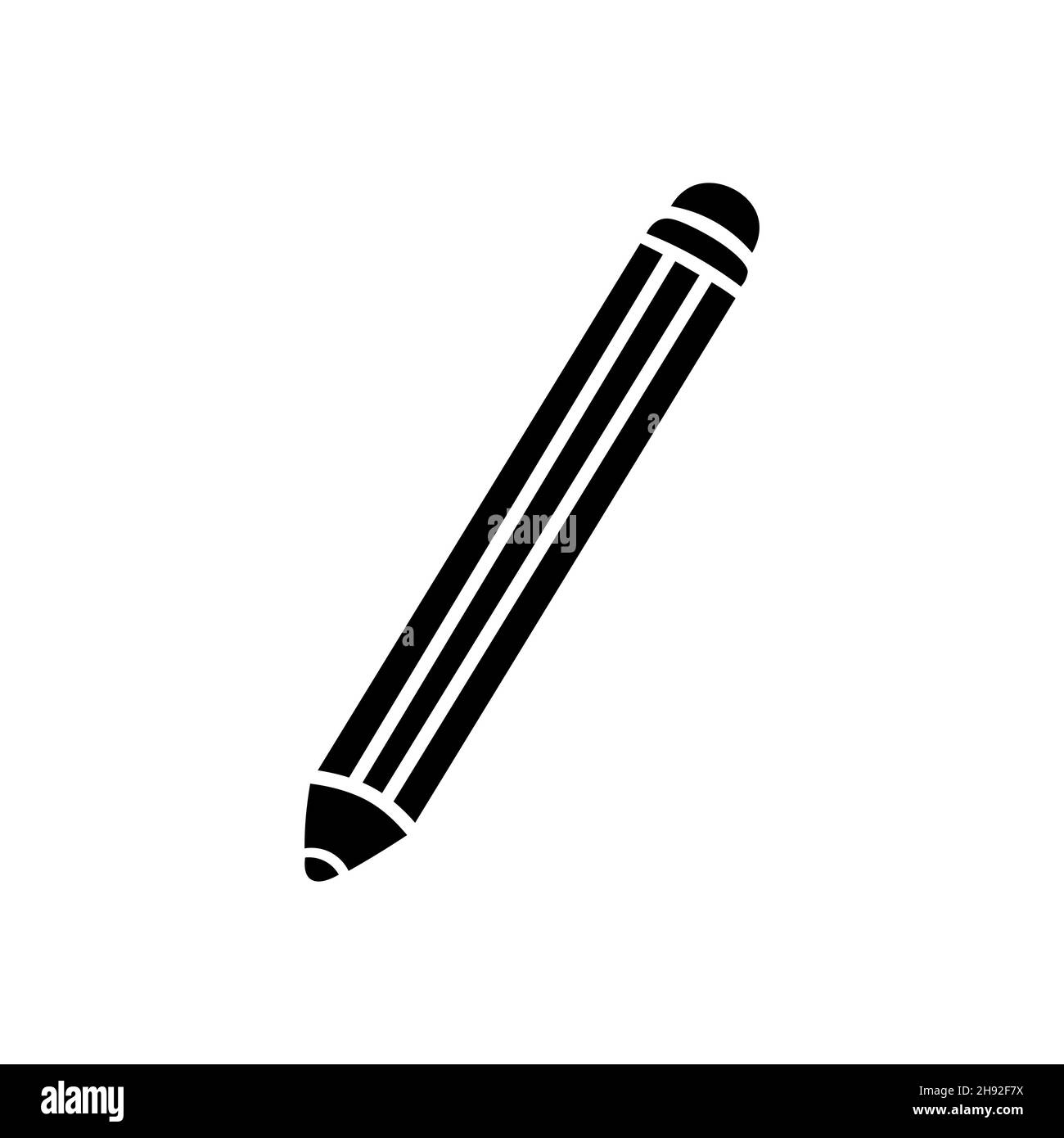 Pencil with rubber icon. Flat design. Vector illustration isolated on ...