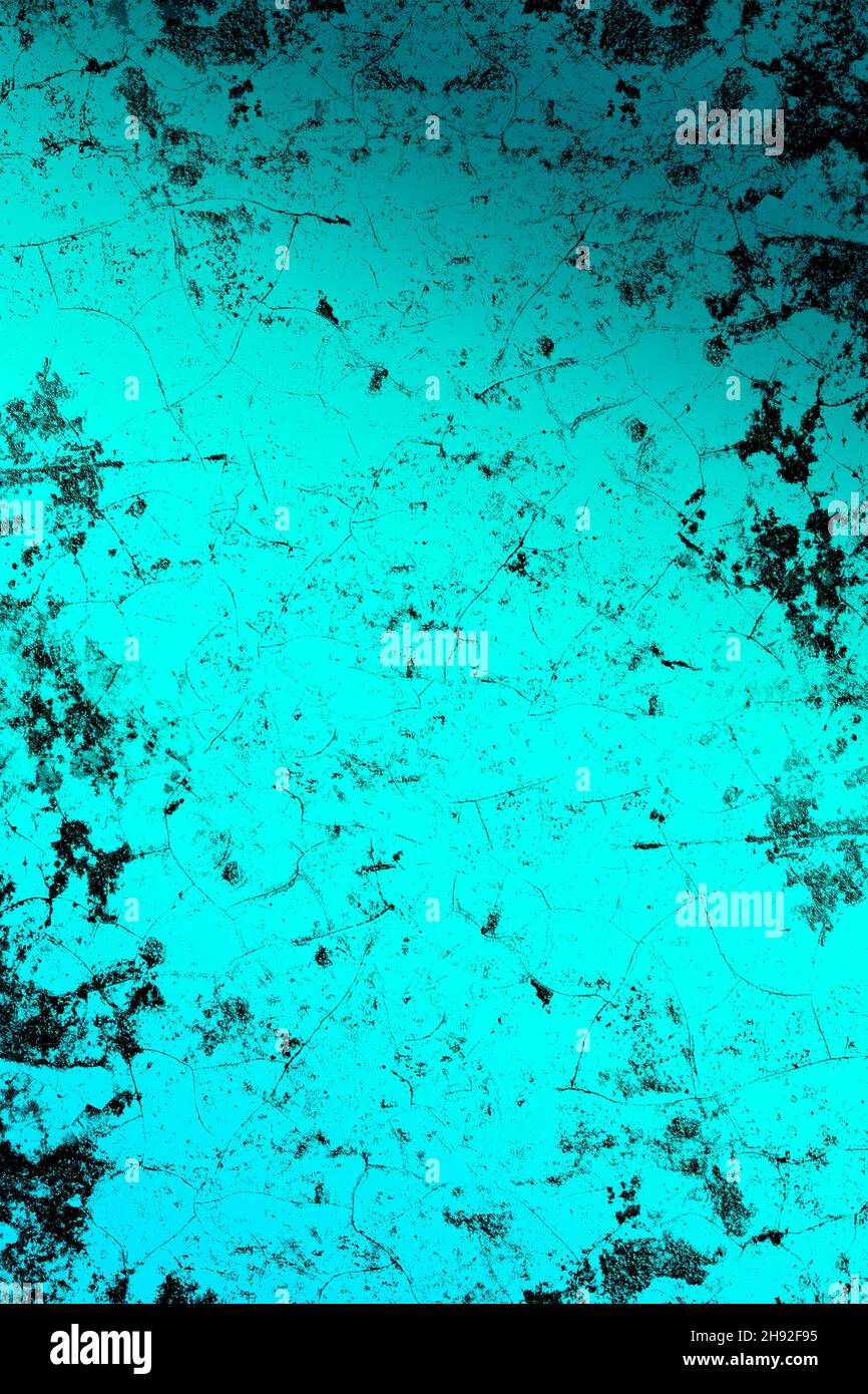 Random scratches and cracks on the cyan concrete wall Stock Photo - Alamy