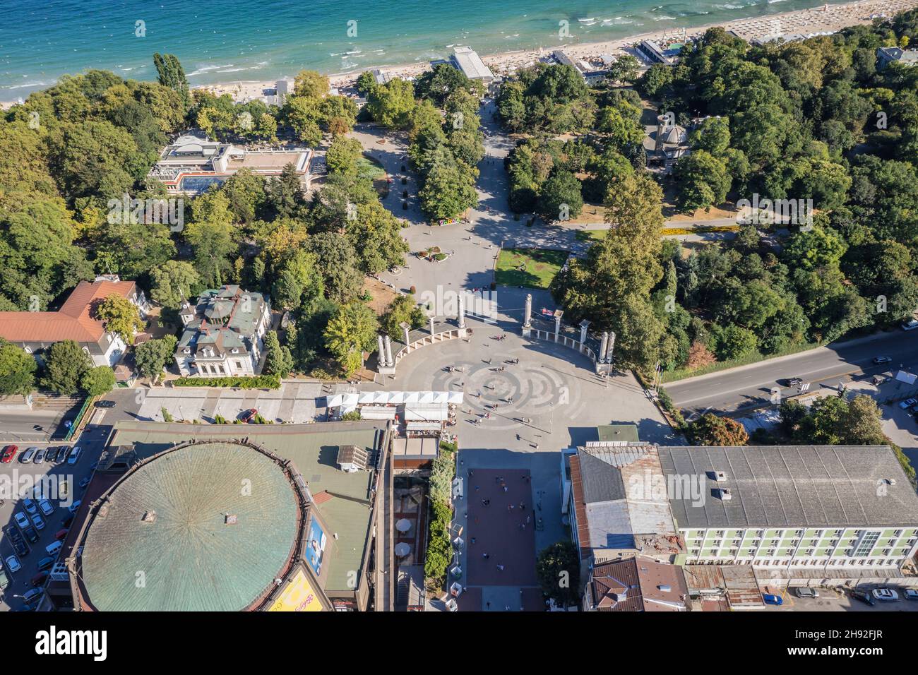 Varna city and seaside resort located in Gulf of Varna, Northern ...