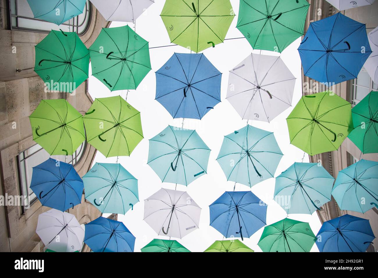 Umbrella Sky aerial art installation in the entrance of Centre Court ...
