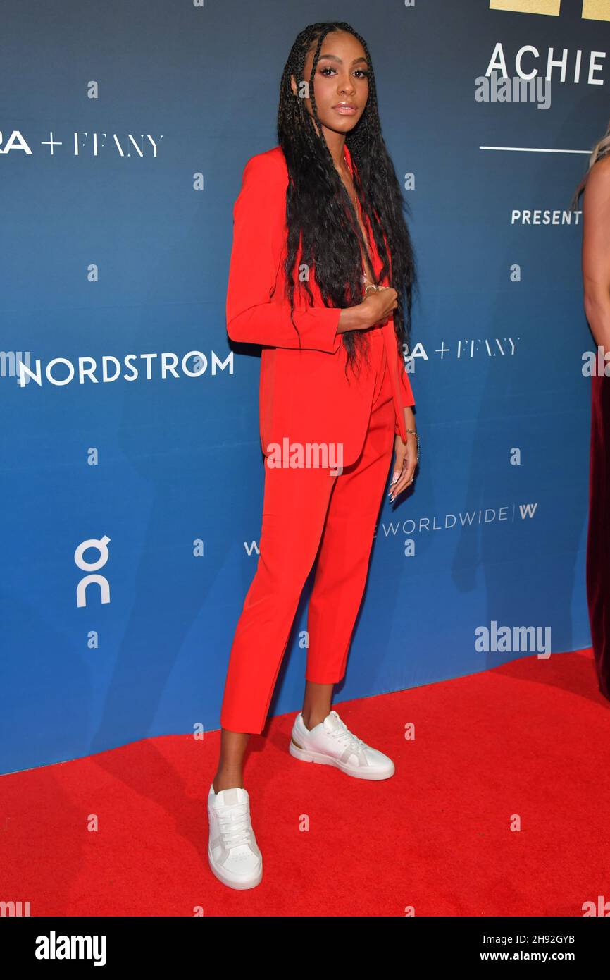 Chloe Abbott attends the 2021 Footwear News Achievement Awards at Casa ...