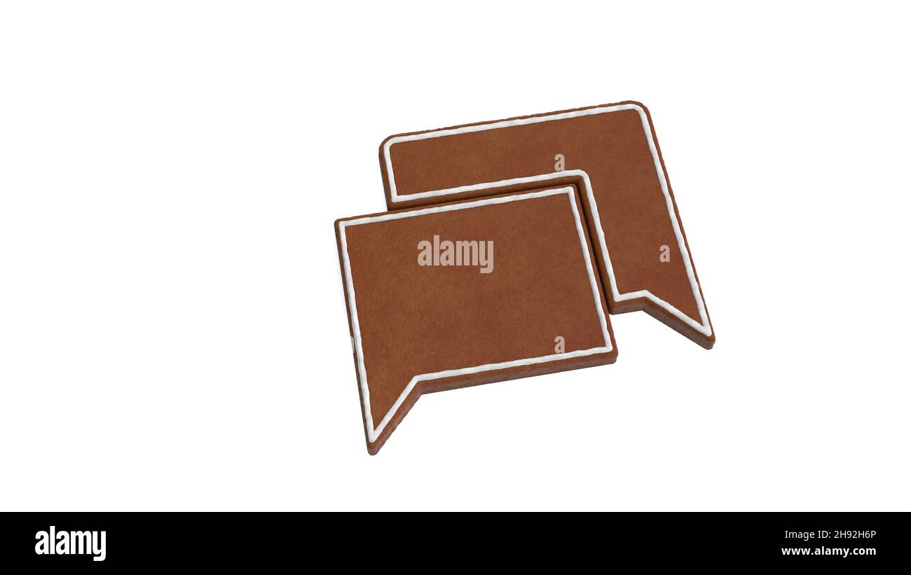 3d Rendering Of Gingerbread Cookie In Shape Of Symbol Of Two
