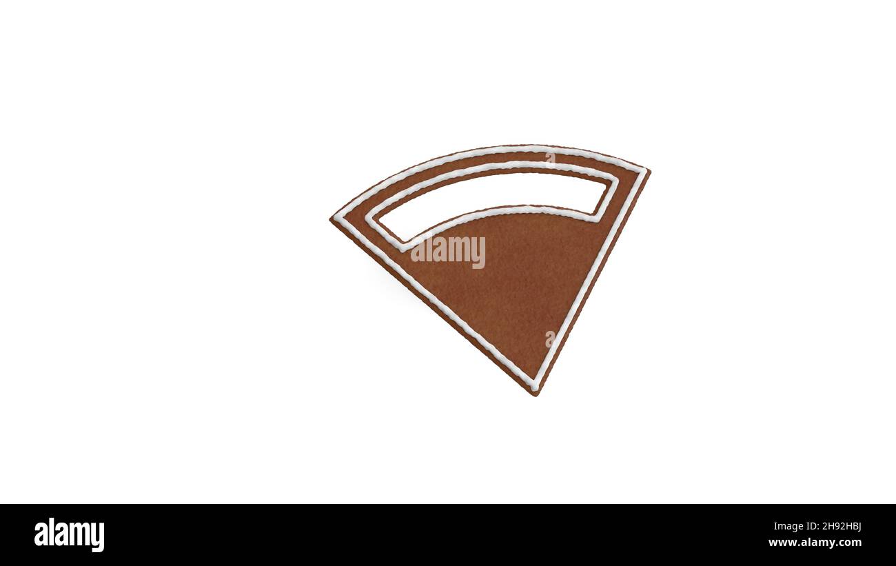 3d Rendering Of Gingerbread Cookie In Shape Of Symbol Of Connection
