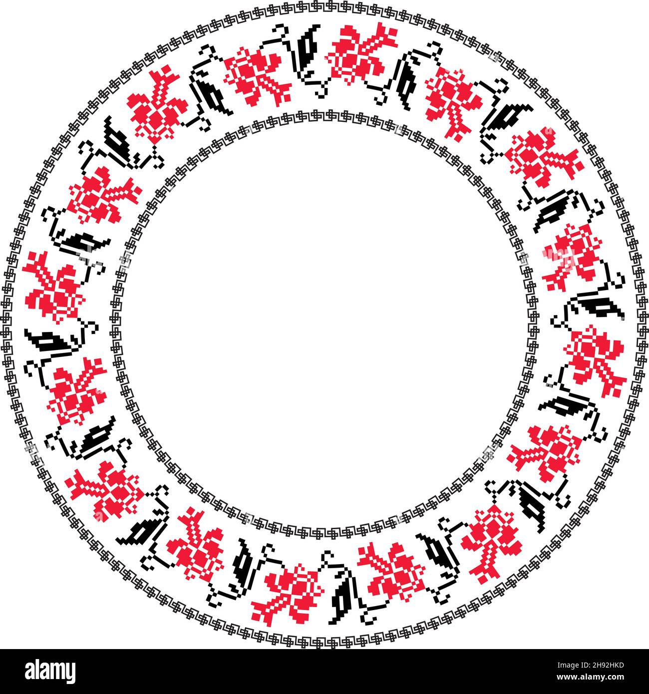 Traditional folk round frame Stock Vector Image & Art - Alamy