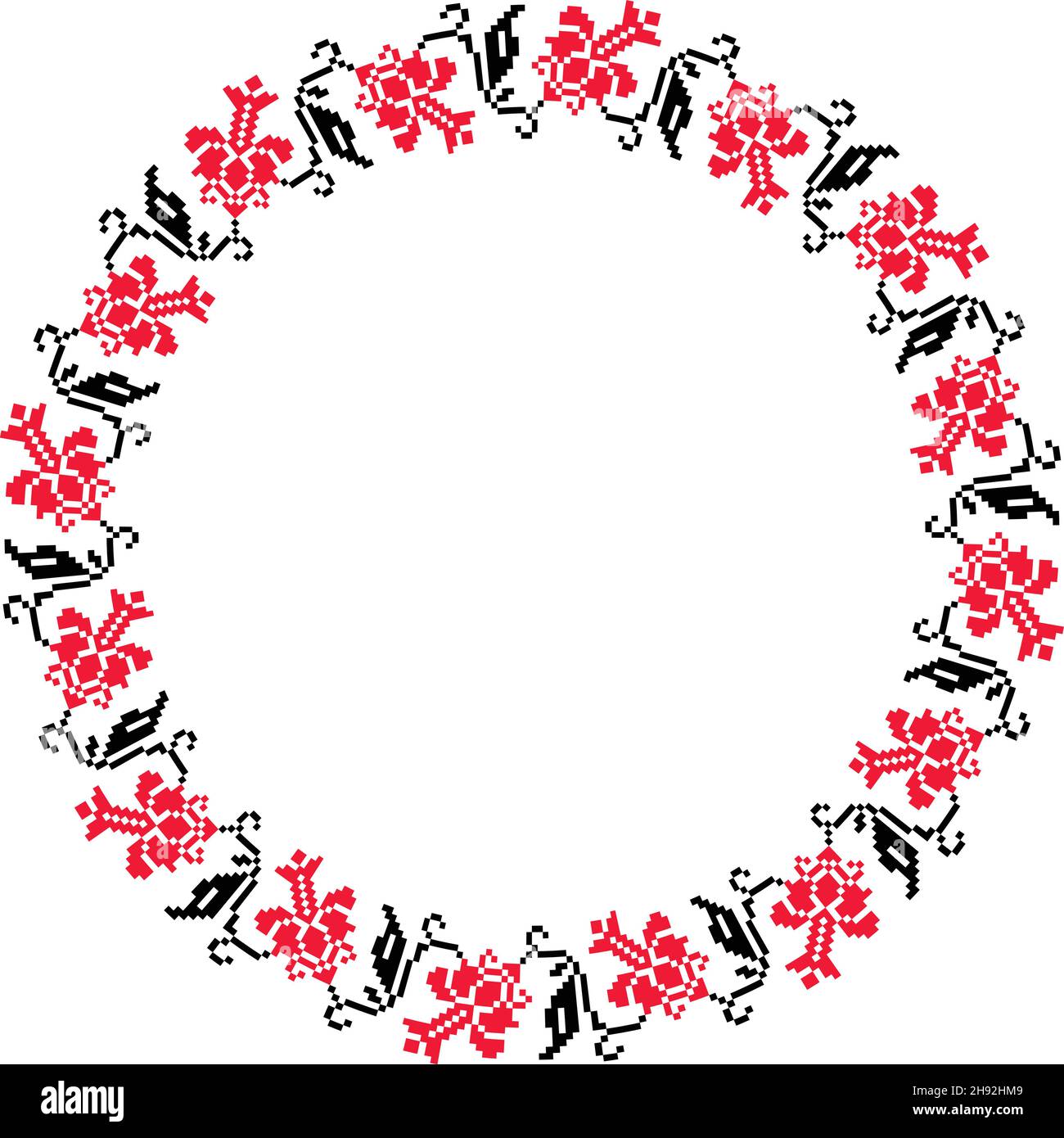 Traditional romanian folk round frame Stock Vector Image & Art - Alamy