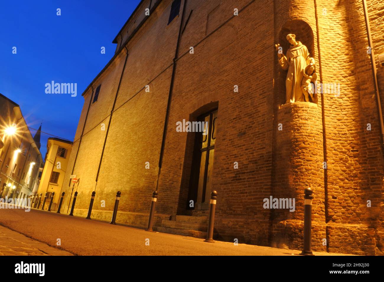 beautiful images of the city of rimini by night. The historic center of ...