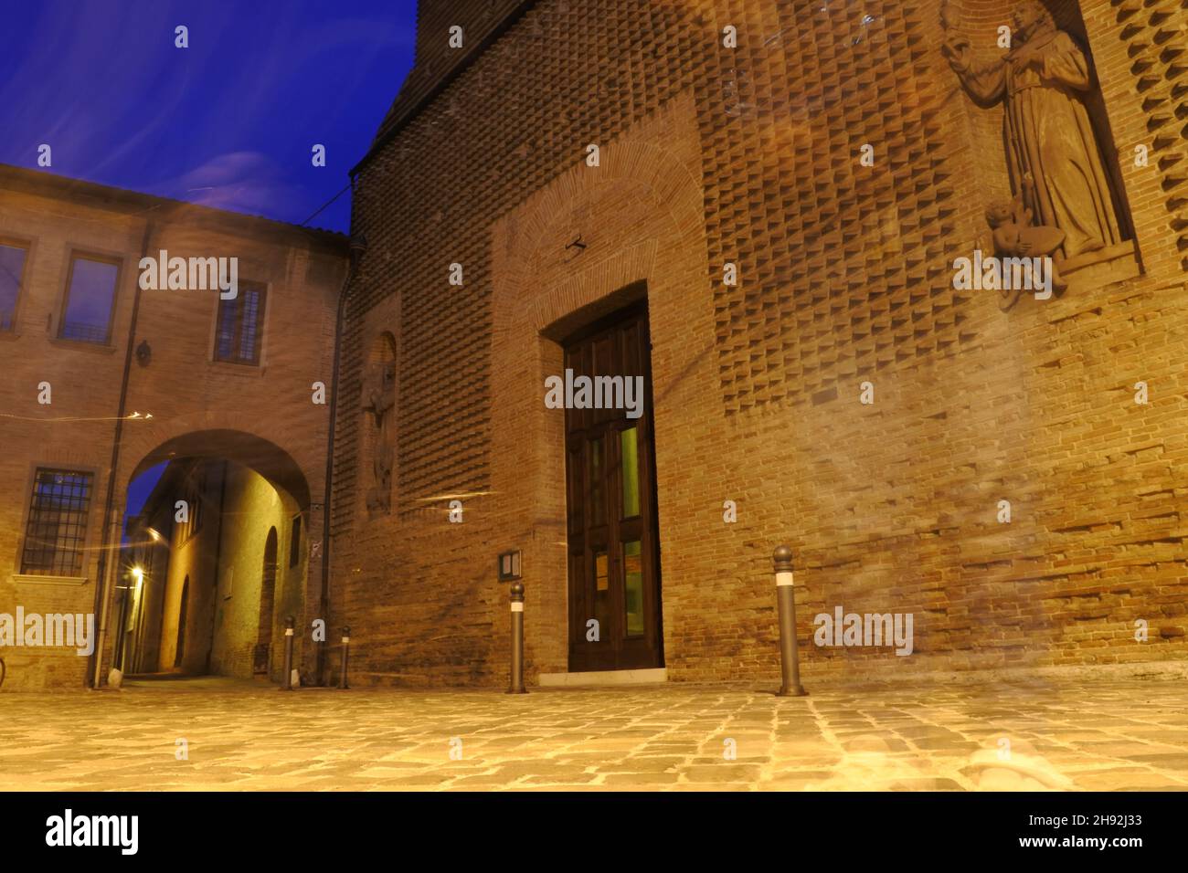 beautiful images of the city of rimini by night. The historic center of ...