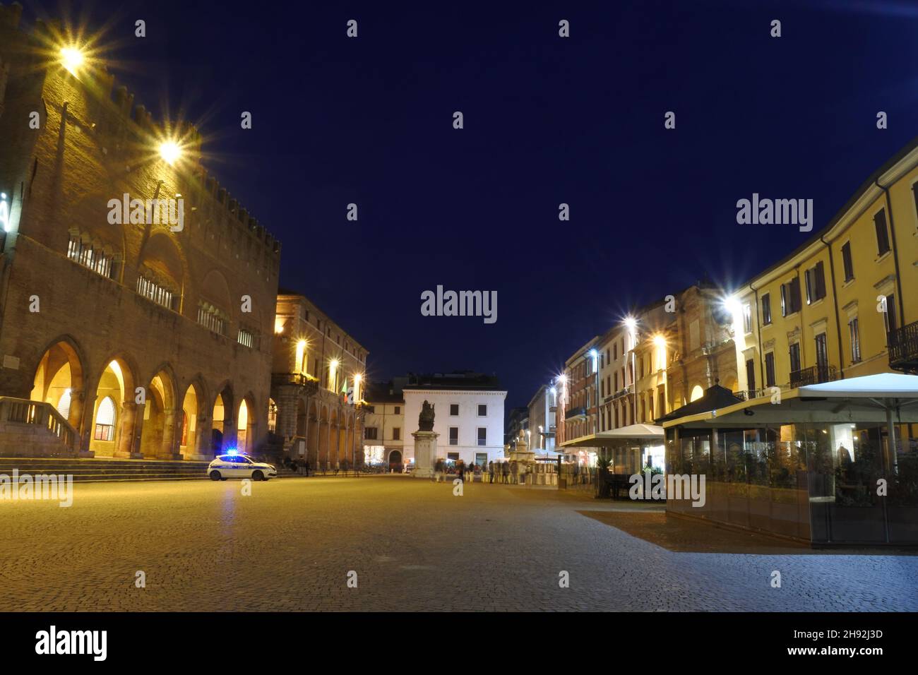 beautiful images of the city of rimini by night. The historic center of ...