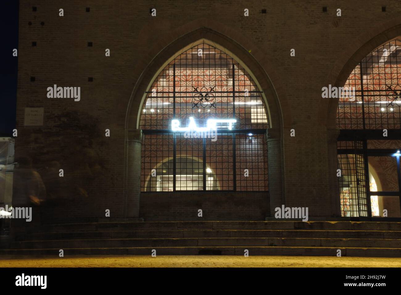 beautiful images of the city of rimini by night. The historic center of ...