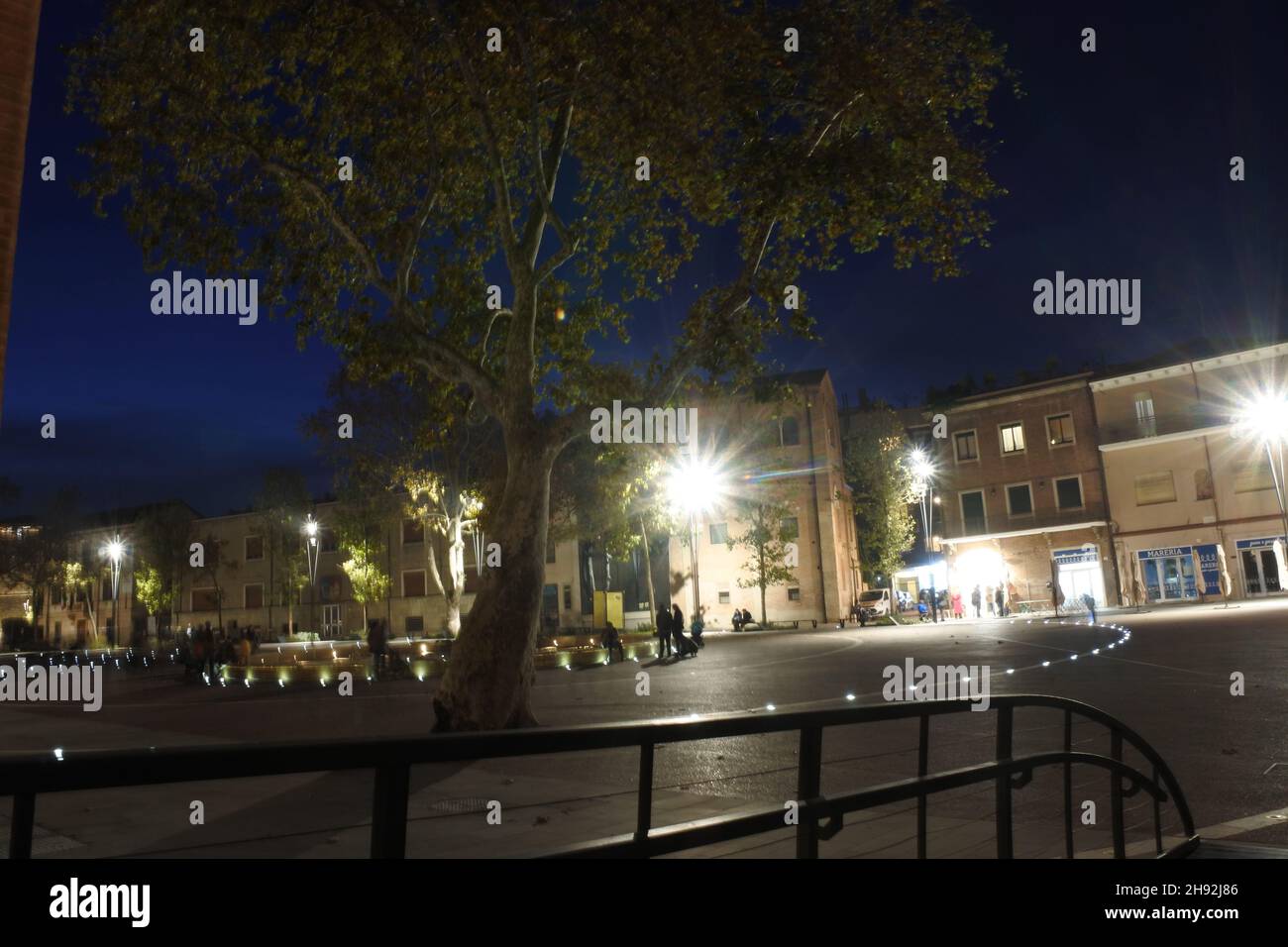 beautiful images of the city of rimini by night. The historic center of ...