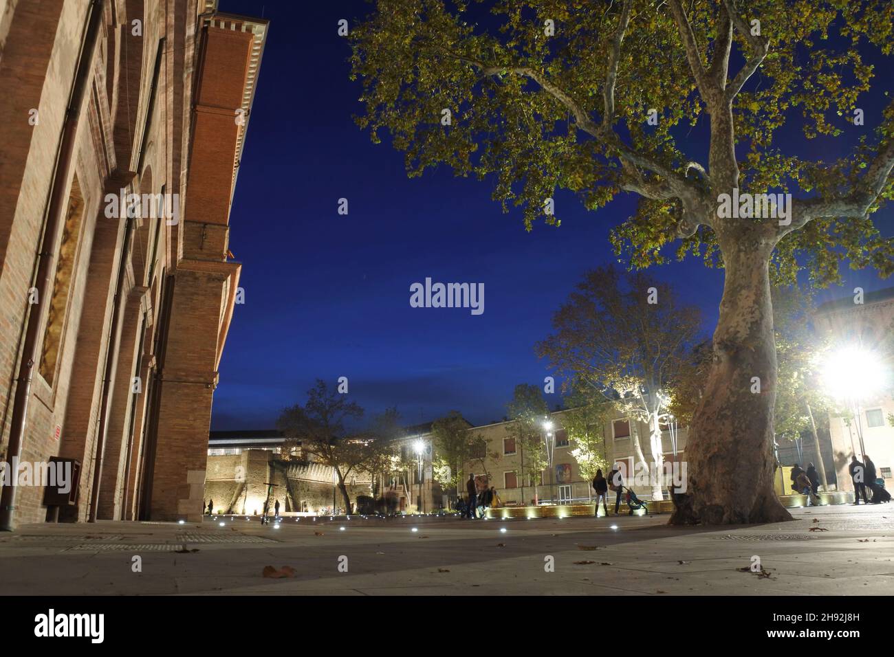 beautiful images of the city of rimini by night. The historic center of ...