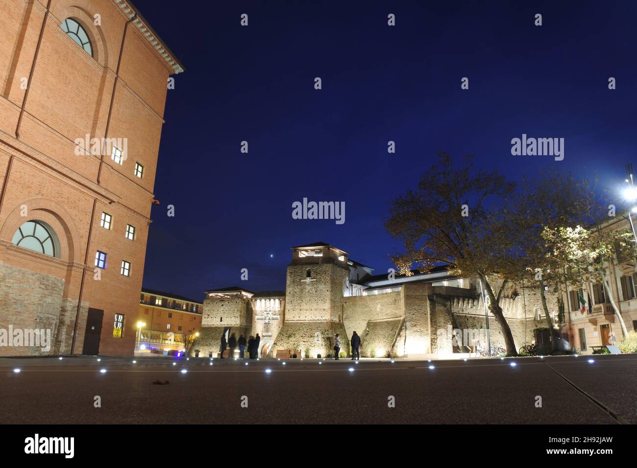 beautiful images of the city of rimini by night. The historic center of ...