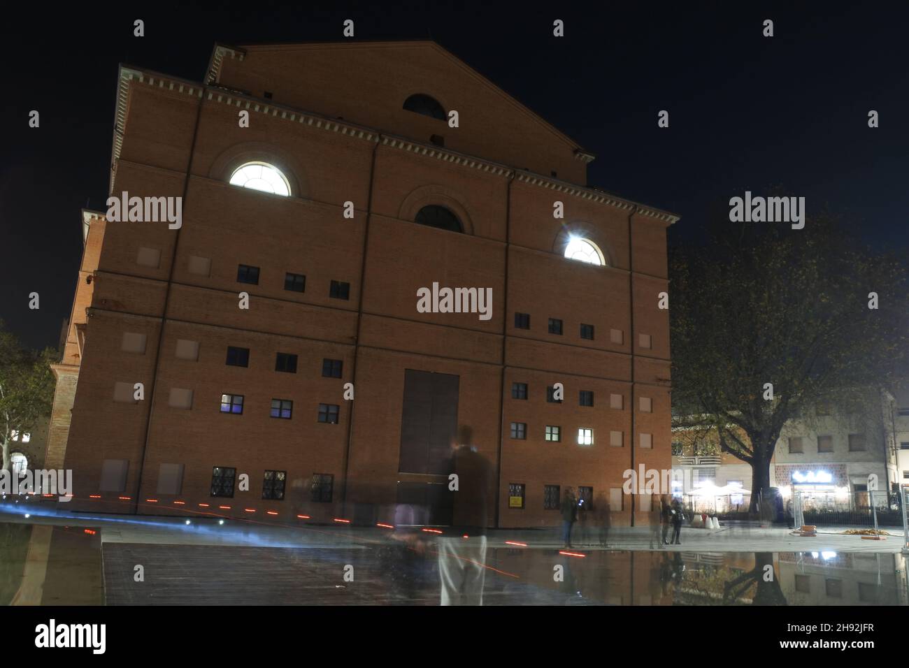 beautiful images of the city of rimini by night. The historic center of ...