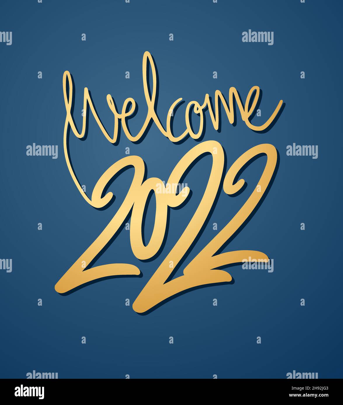 Welcome 2022 message Stock Vector Image & Art - Alamy