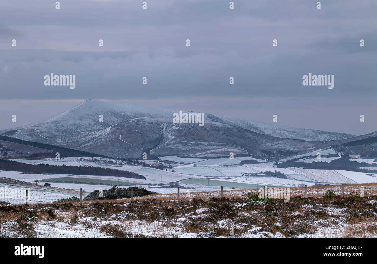 DUFFTOWN, MORAY, SCOTLAND - 2 DECEMBER 2021: This is the snow covered ...