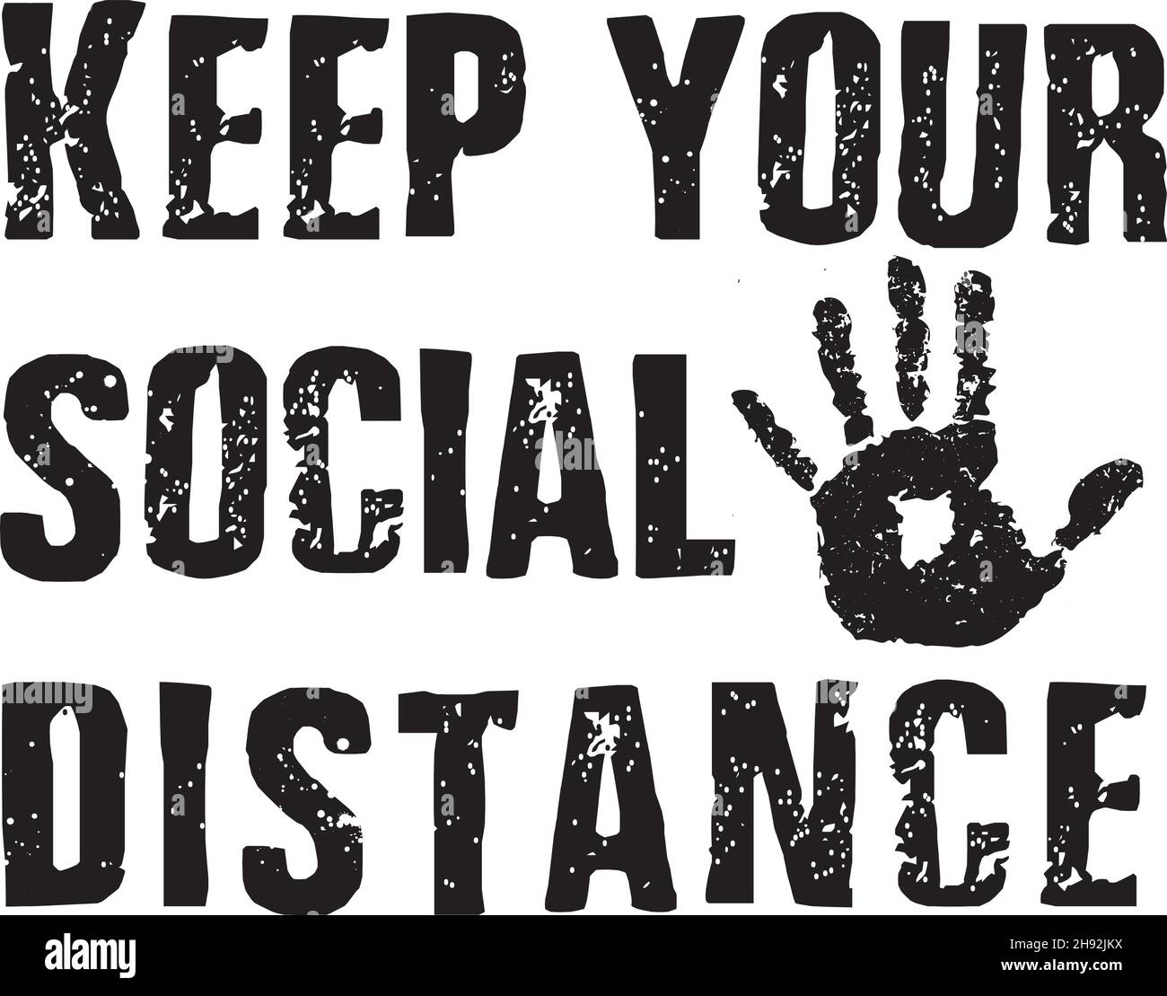 Grunge black social distance hi-res stock photography and images - Alamy