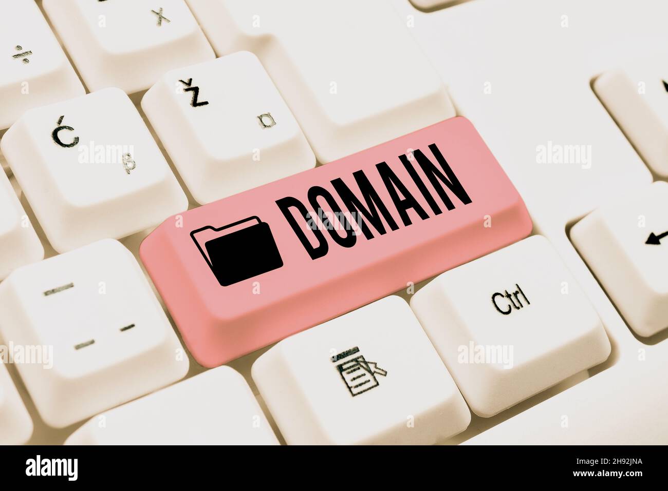 Conceptual caption Domain. Business concept an area of territory ...