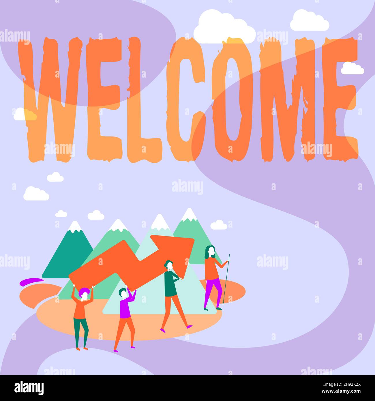 Writing displaying text Welcome. Concept meaning instance or manner of ...