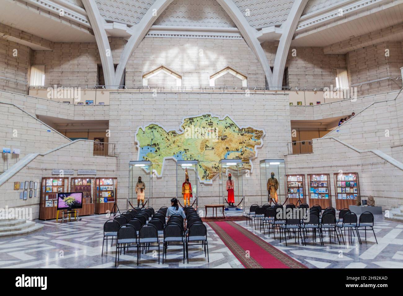 ALMATY, KAZAKHSTAN - MAY 31, 2017: Interior of the Central State Museum ...