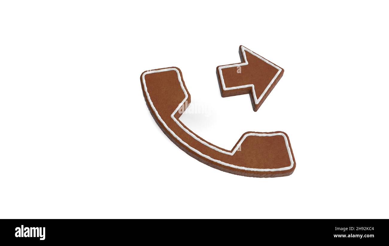 3d Rendering Of Gingerbread Cookie In Shape Of Symbol Of Headphone With