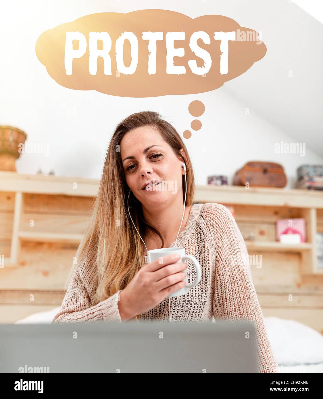 Hand writing sign Protest. Word Written on An action expressing ...