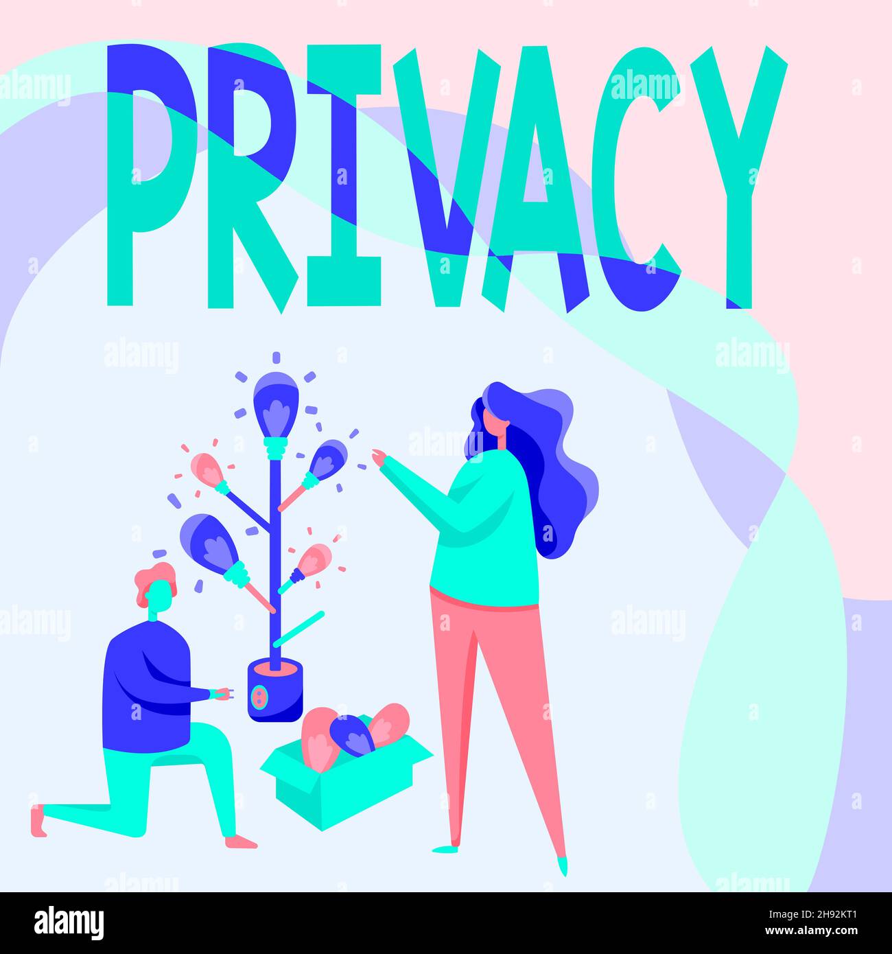 Handwriting text Privacy. Concept meaning Right to keep personal ...