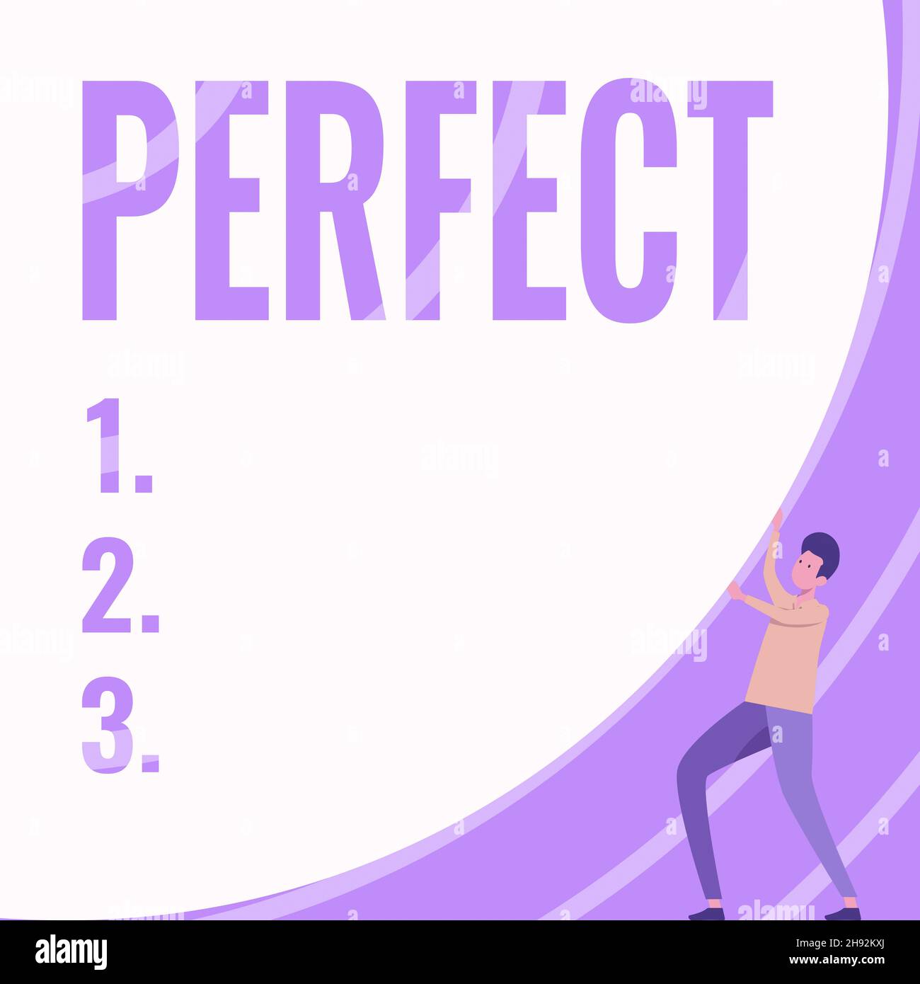 Handwriting text Perfect. Concept meaning Having all required desirable ...