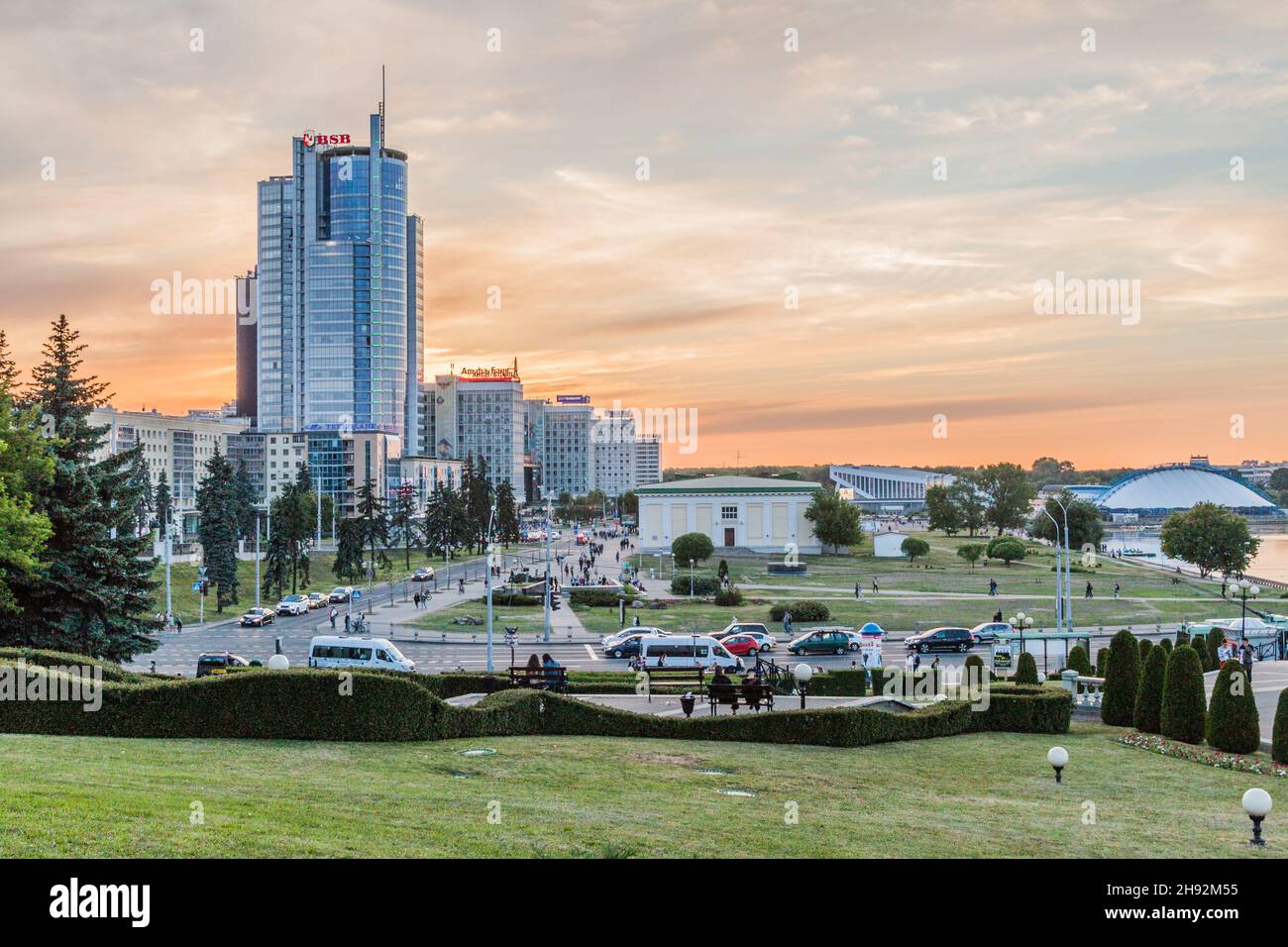 Belarus summer twilight city center hi-res stock photography and images ...