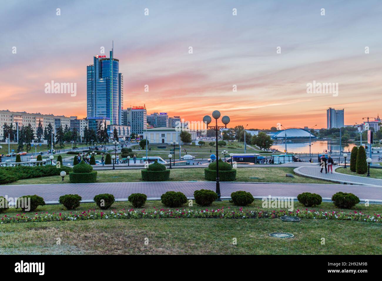 Belarus summer twilight city center hi-res stock photography and images ...