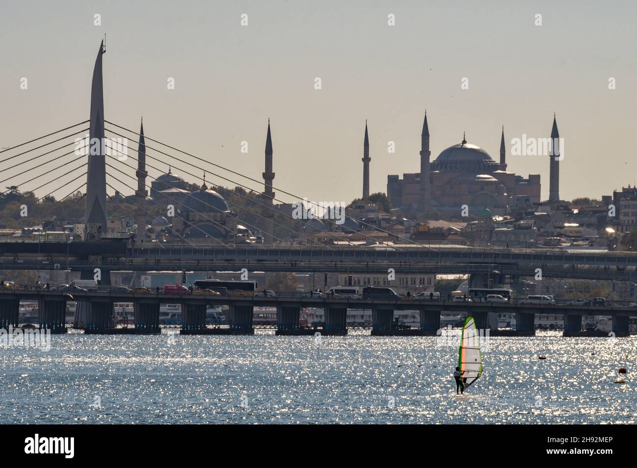 Historical Peninsula and Golden Horn in Istanbul, Turkey Stock Photo ...