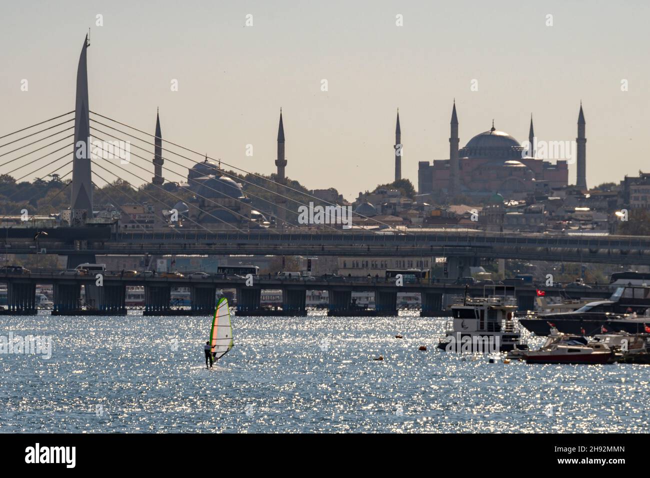 Historical Peninsula and Golden Horn in Istanbul, Turkey Stock Photo ...
