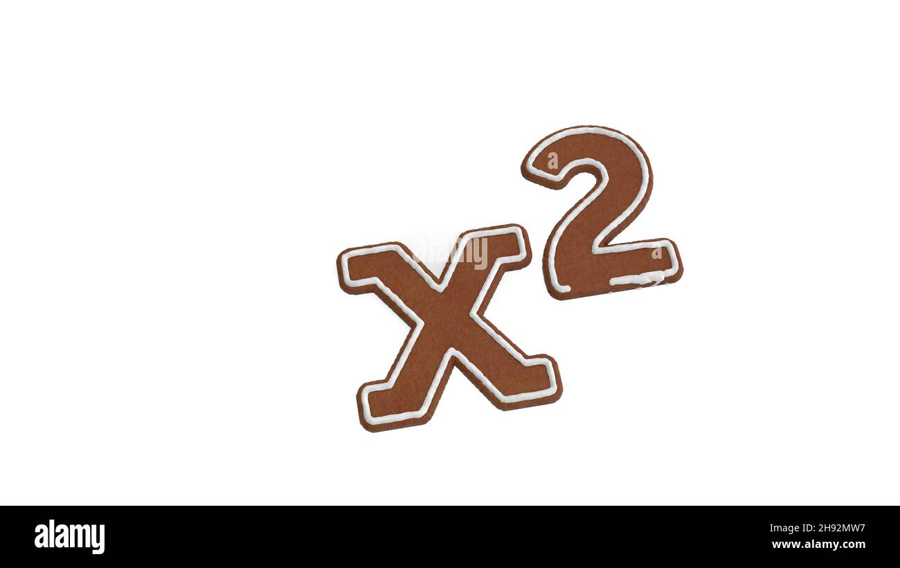 3d Rendering Of Gingerbread Cookie In Shape Of Symbol Of Superscript