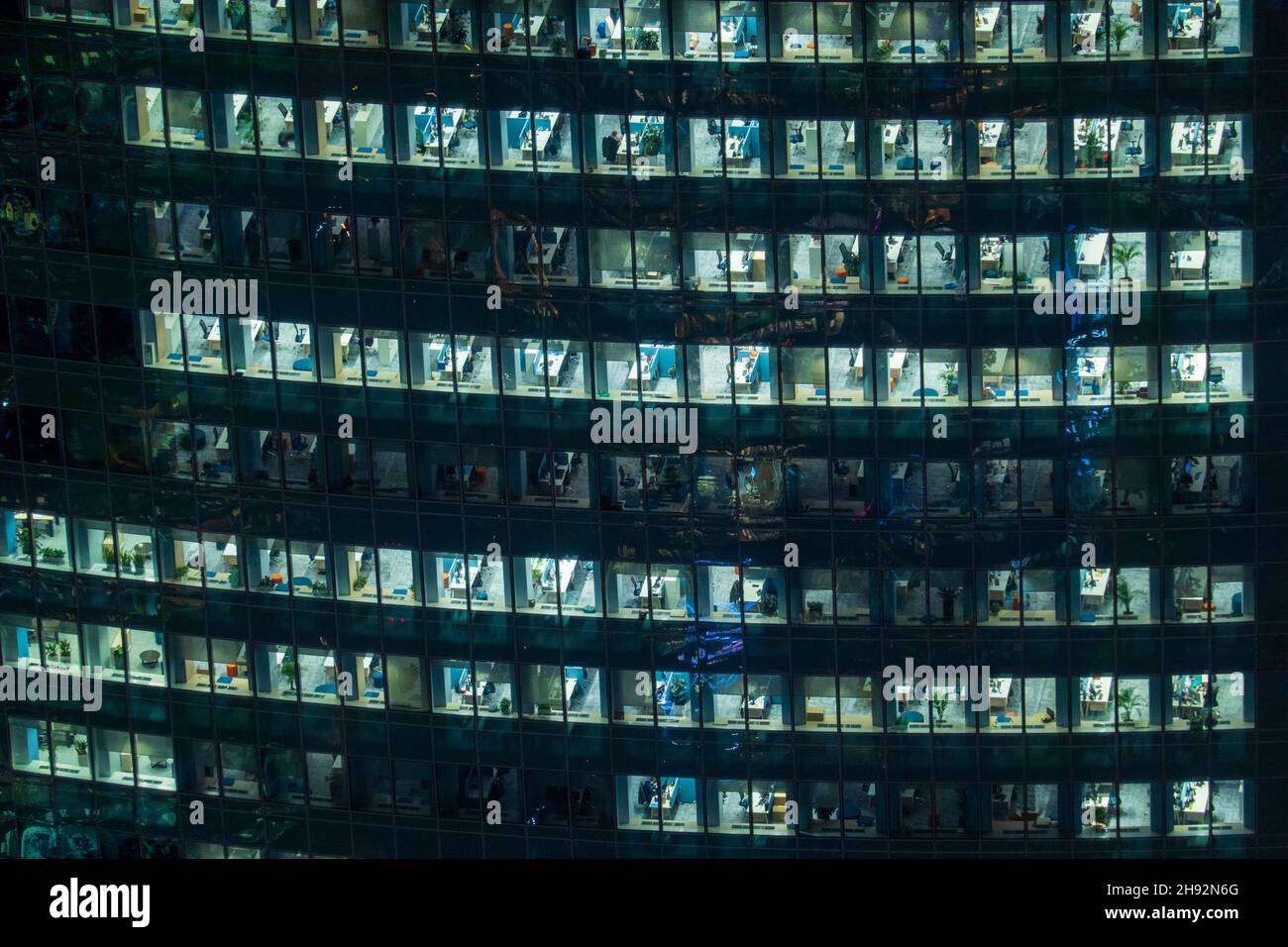 Exterior of office building at night Stock Photo - Alamy