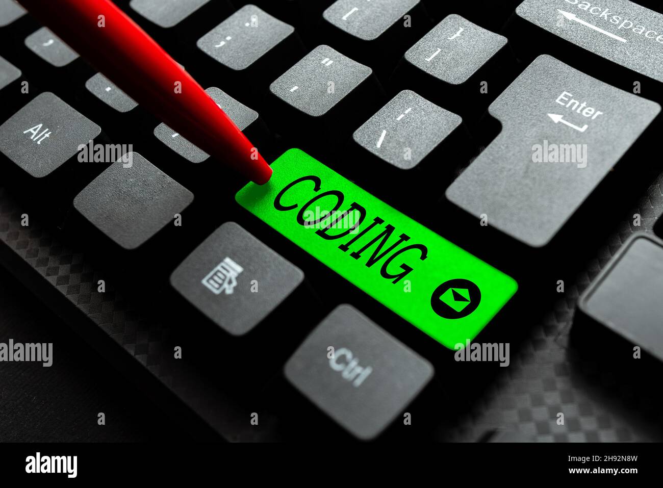 Conceptual Display Coding Conceptual Photo Assigning Code To Something For Classification