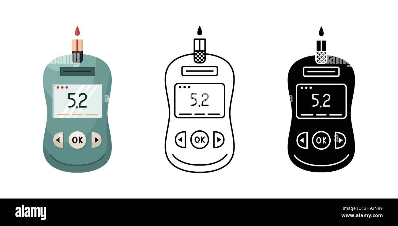 Blood glucometer icon simple Stock Vector Images - Alamy