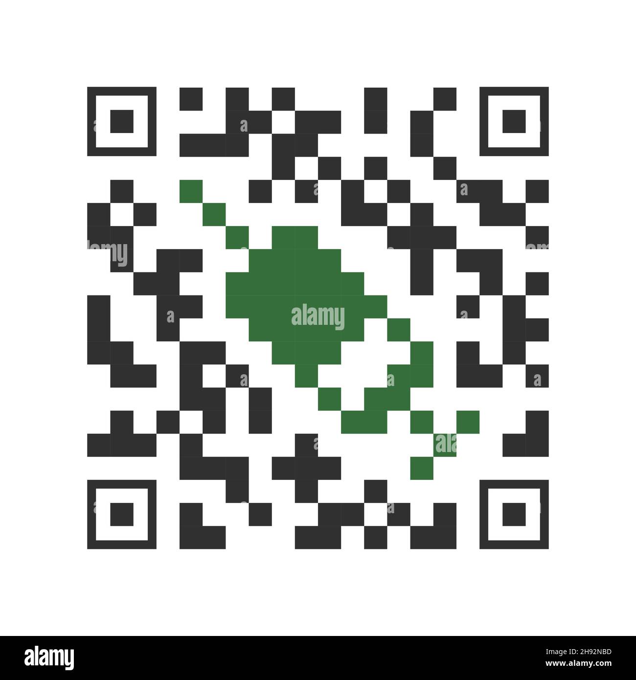 Vector illustration of a QR code confirming vaccination against ...