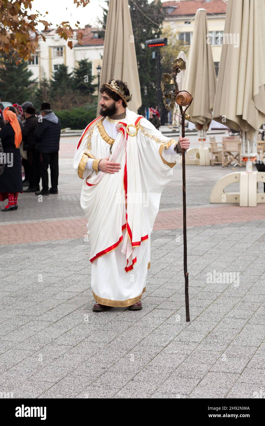Plovdiv, Bulgaria - November 26, 2021: Young wine parade in the Old ...