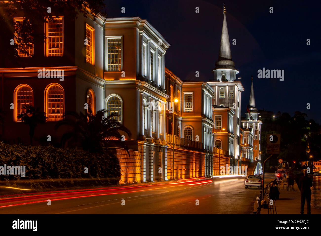 Historical Kuleli military high school night scene Stock Photo - Alamy